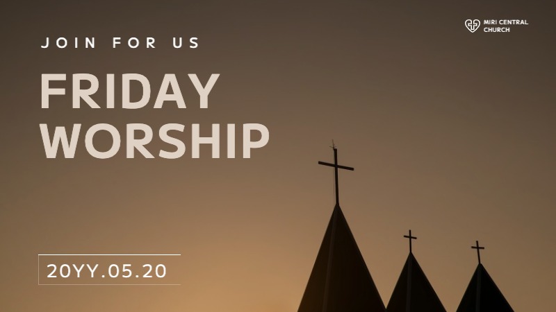 brown neat church friday praise service youtube thumbnail - MiriCanvas