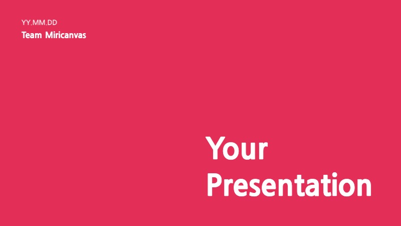 Basic Presentation - MiriCanvas