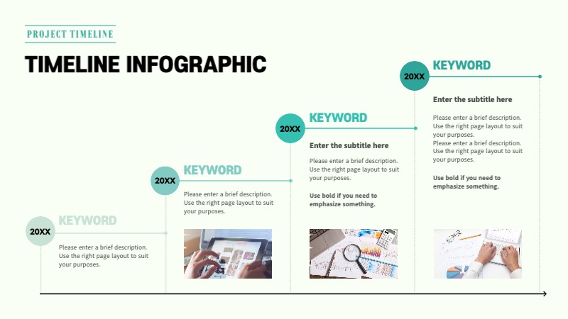 Greentone's project timeline infographic - MiriCanvas