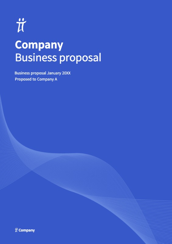 Simple concept business proposal in blue - MiriCanvas