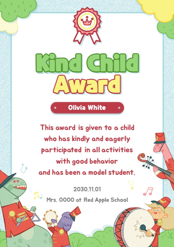 Cute child listing theme with pastel light blue and pink colors - 미리캔버스