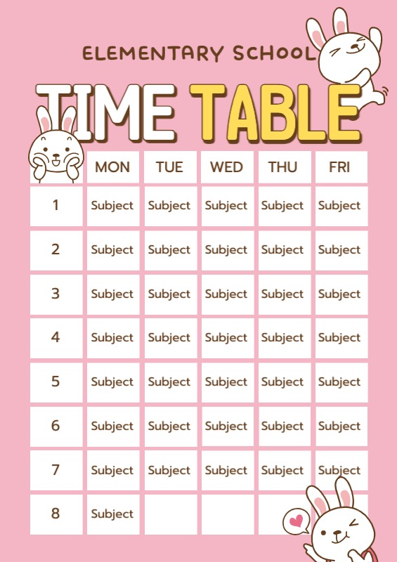 School Timetable 03 - 미리캔버스