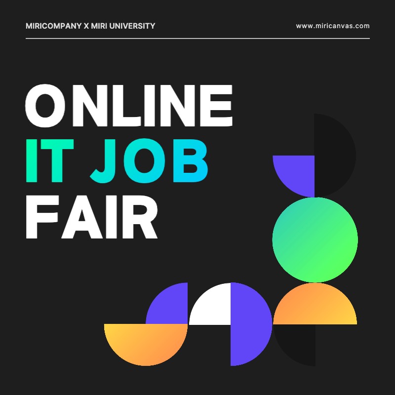 Online job fair for IT developers with a city-pop feel, featuring ...