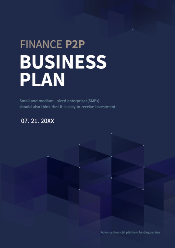 Simple Business in Navy Blue Corporate Finance P2P Business Plan ...