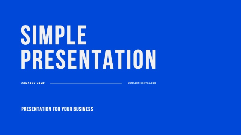 Basic Presentation - MiriCanvas