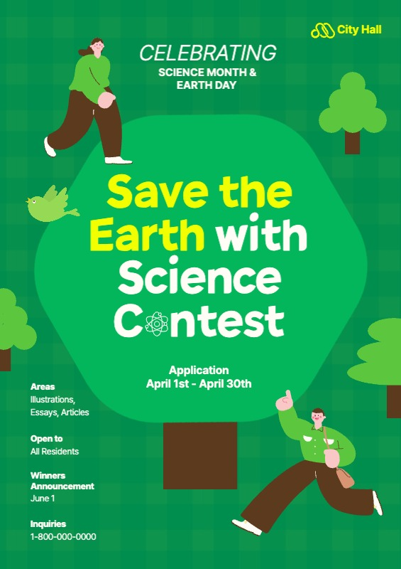 Green Tree Illustration for Science Month Earth Day Saving the Planet ...
