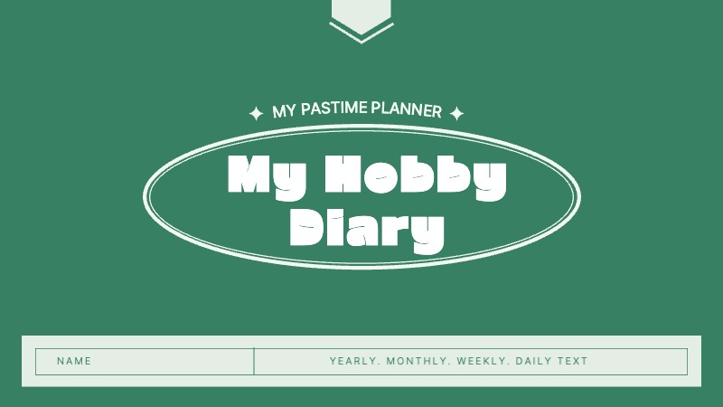 green hobby record diary - MiriCanvas