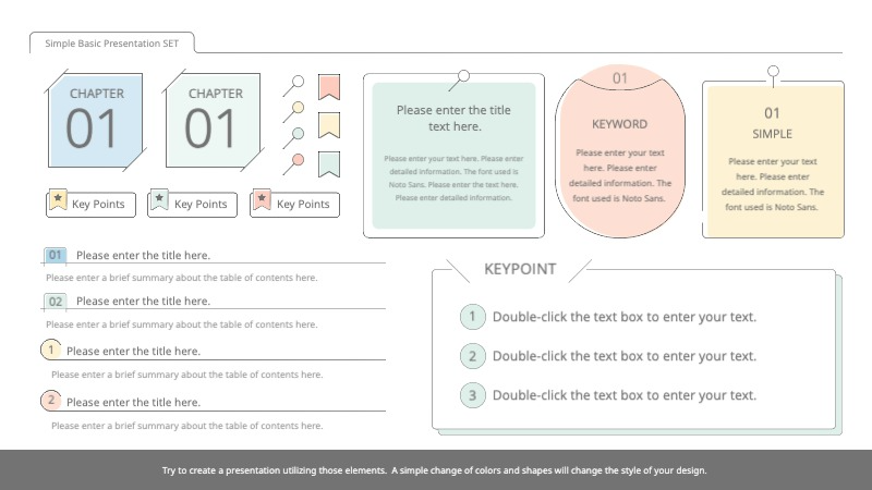 Simple, basic presentation kit in pastels and white - MiriCanvas