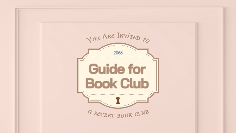 A guide to signing up for a book club with an elegant pink and brown ...