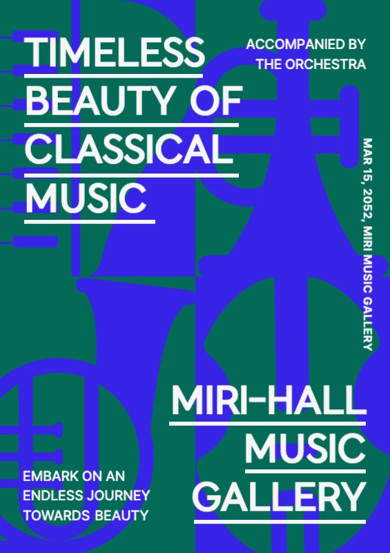 Blue and Green Classical Performance - MiriCanvas