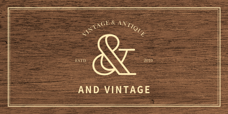 Vintage antique shop sign with ivory text for a classic look - MiriCanvas