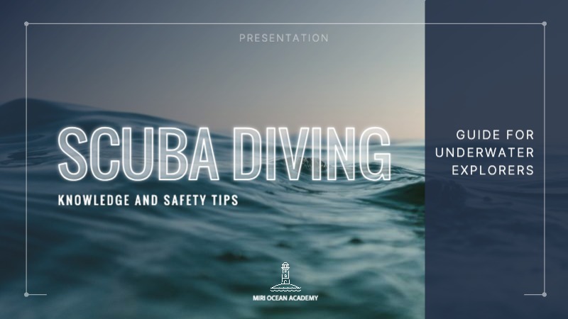 A modern scuba diving training program introduction with navy and white photography. - MiriCanvas