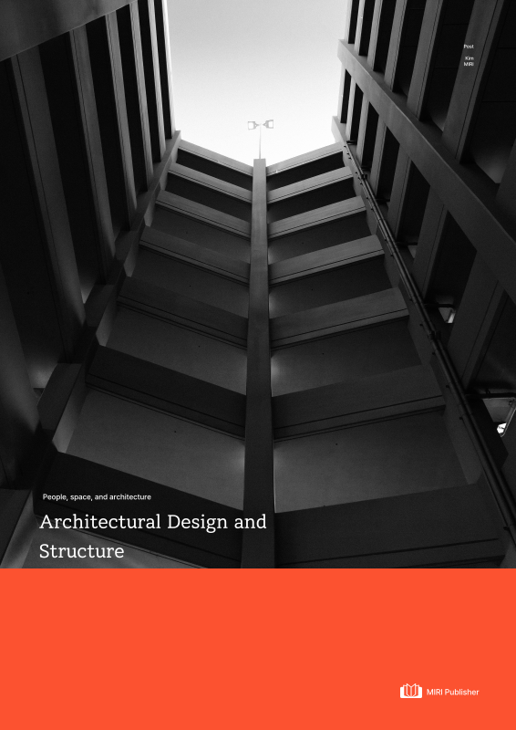 Architectural design book cover with multicolored accents on a photo of ...