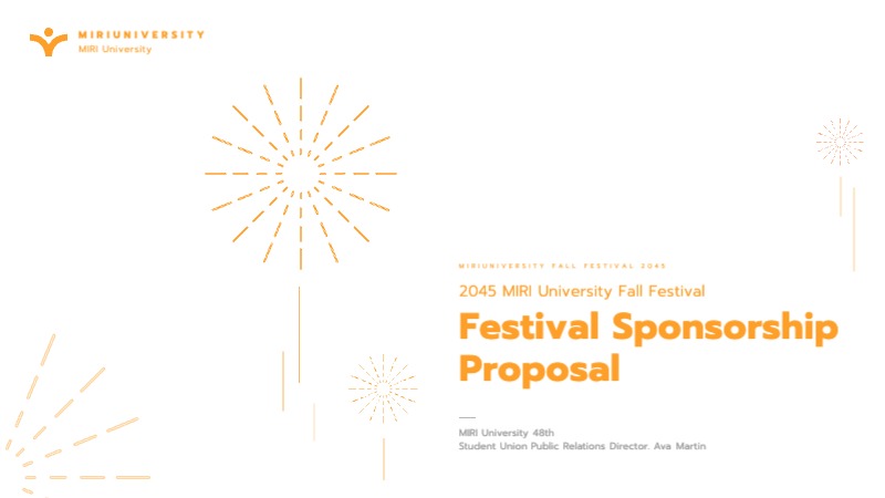 Orange Simple College Festival Sponsorship Presentation for University ...