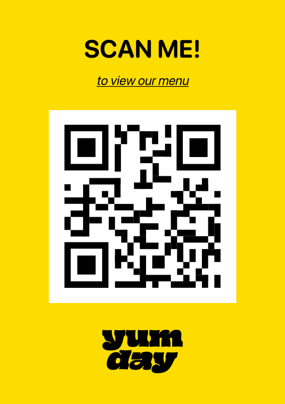 Brunch restaurant QR code table stand - MiriCanvas