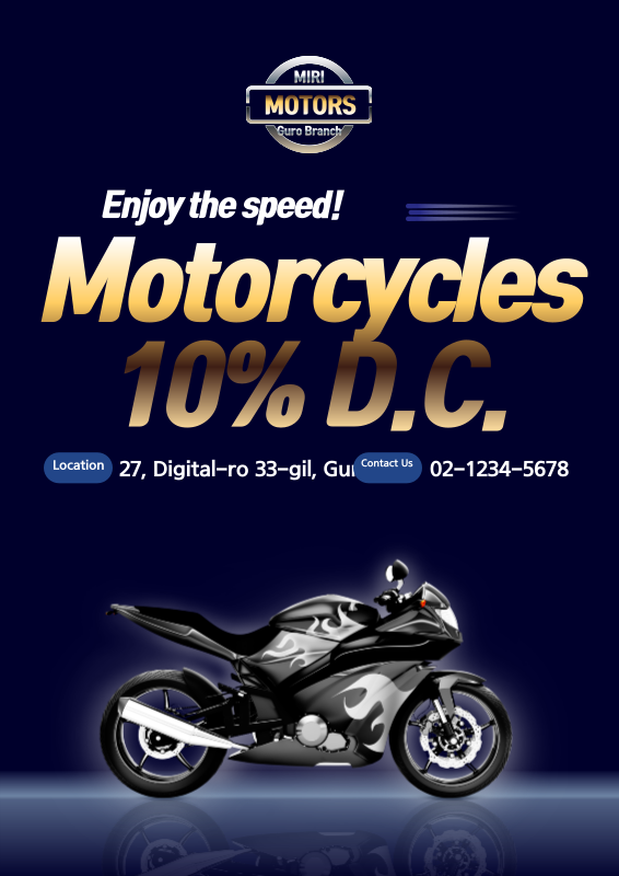 Motorcycle - MiriCanvas