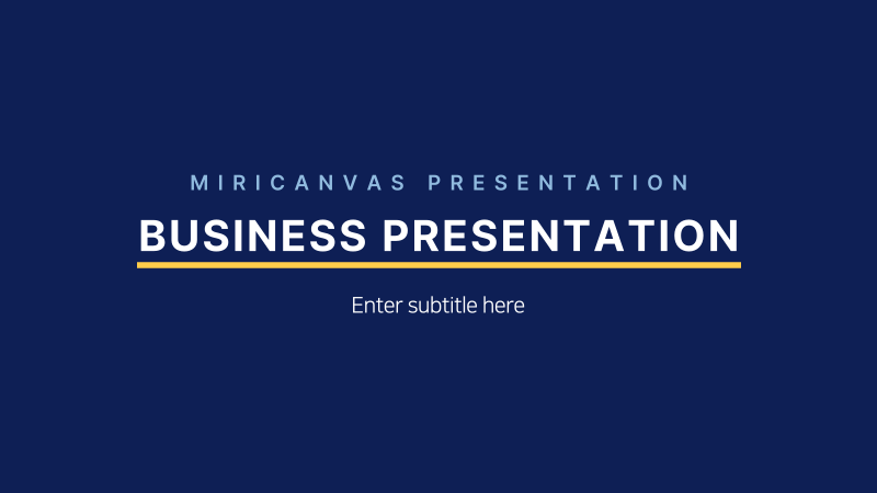 Presentations - MiriCanvas