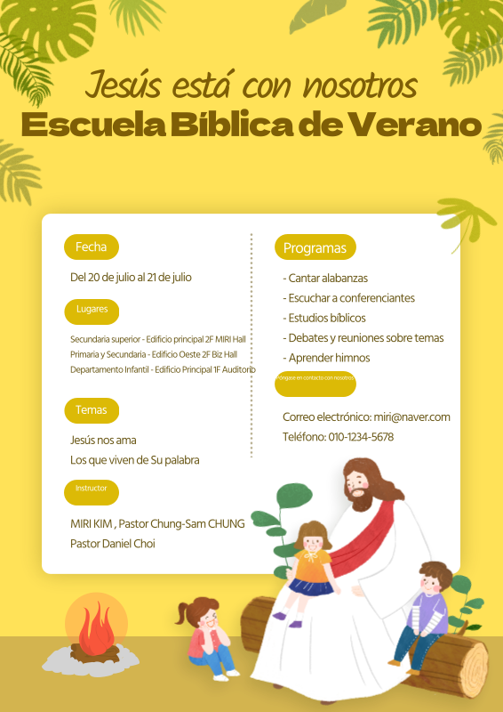 Escuela Bíblica de Verano con Jesús - MiriCanvas