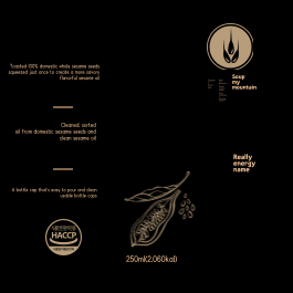 Domestic sesame oil label - 미리캔버스