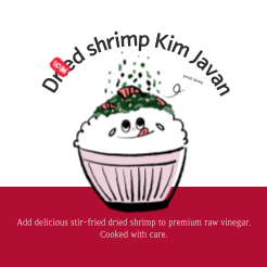 Dried Shrimp Kim Javan Circle Sticker - 미리캔버스