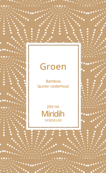 Beige decoratief patroon diffuser label - MiriCanvas