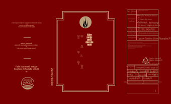 Étiquette d'information sur l'huile aromatisée au piment rouge beige et ...