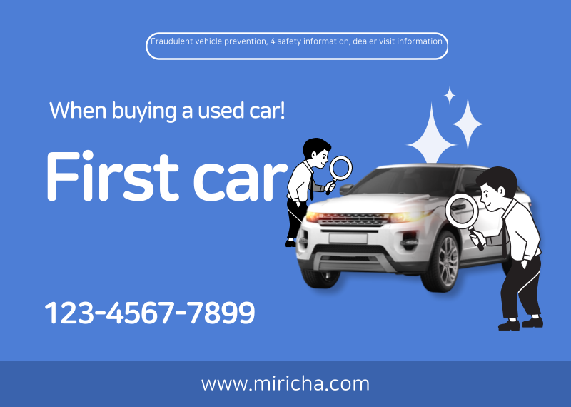 Blue clean photo promoting used car sales - MiriCanvas