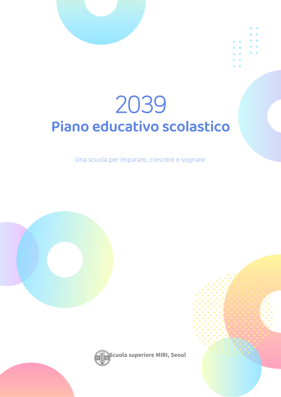 Pagella scolastica con motivo a cerchi rosa e blu - MiriCanvas