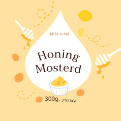 Leuke gele honing mosterd cirkel stickers voor sauzen - 미리캔버스