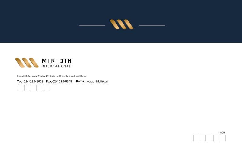 Navy Modern Corporate Jacket Envelope - MiriCanvas