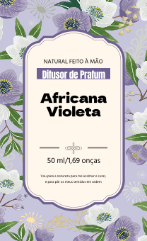 Rótulo de perfume vintage com ilustração a roxo - 미리캔버스