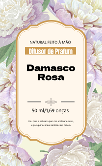 Rótulo de perfume vintage com ilustração amarela - MiriCanvas