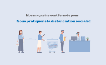 Illustration bleue prévention de l'effet couronne - MiriCanvas