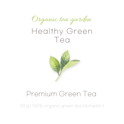 Simple green tea sticker in light green - 미리캔버스