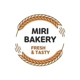 Brown illustration clean restaurant bakery label - 미리캔버스