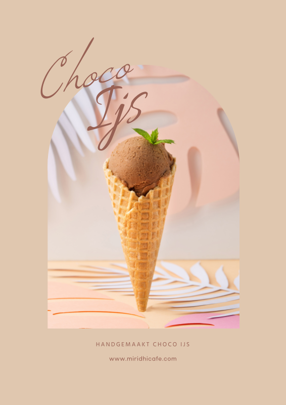 Zomer Eenvoudig Handgemaakt Chocolade-ijs promotie - 미리캔버스