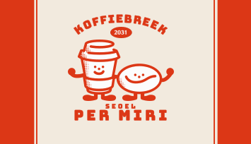 RedOrange's retro café karakter - 미리캔버스