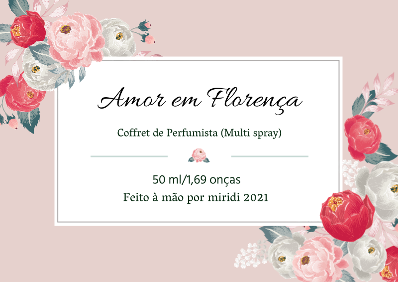 Rótulo de perfume vintage com ilustração cor-de-rosa - 미리캔버스
