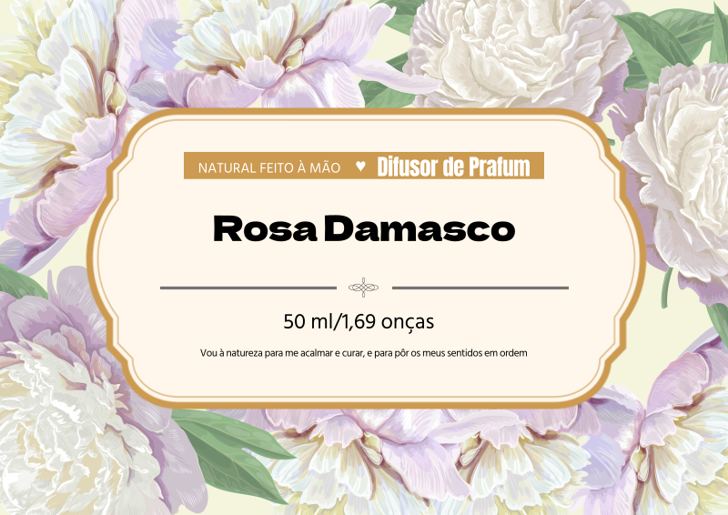 Rótulo de perfume vintage com ilustração amarela - MiriCanvas