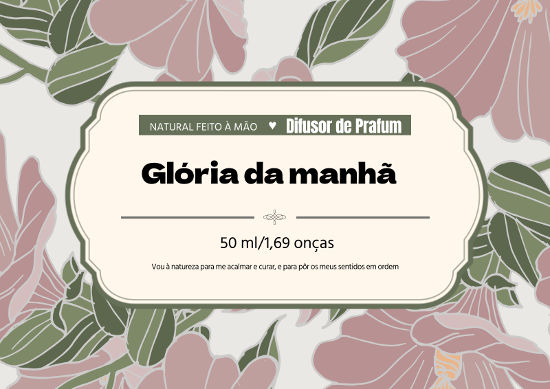 Rótulo de perfume vintage com ilustração verde. - 미리캔버스