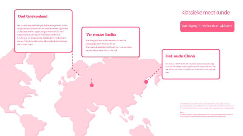 Een schone roze wereldkaart - MiriCanvas