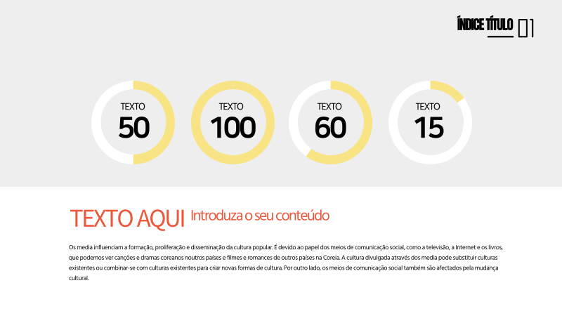 Gráfico concetual giro em amarelo e laranja - MiriCanvas