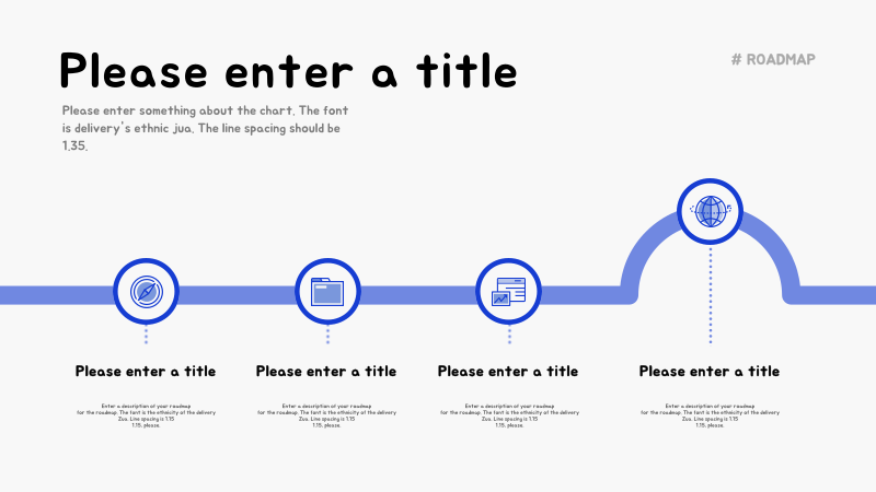 Simple roadmap chart design in blue and navy blue - 미리캔버스