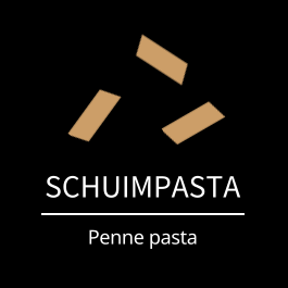 Zwarte eenvoudige penne pasta sticker voor bijgerecht labels - 미리캔버스