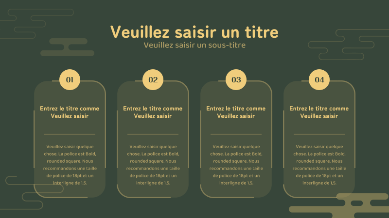 Tableau d'énumération du contenu du concept traditionnel coréen en vert ...