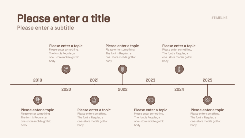 Timeline chart with a brown, simple concept - MiriCanvas