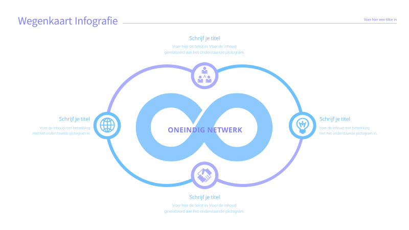 paars lichtblauw stappenplan infographics oneindig netwerk business ...