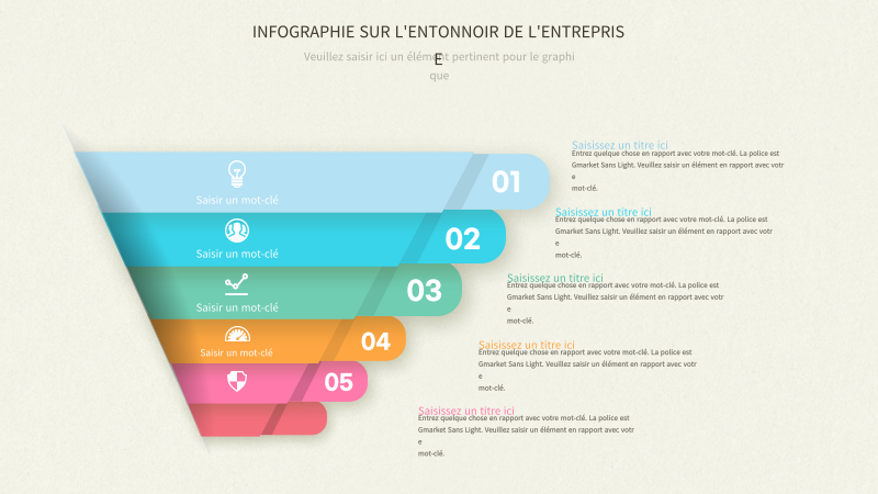 Entonnoir tridimensionnel en papier multicolore - MiriCanvas