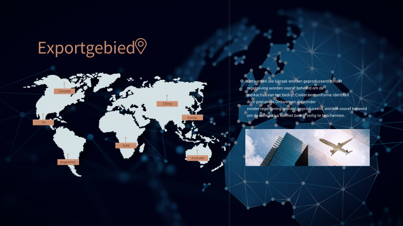 MAP-infographic met handel op een indigo-wereldkaart - MiriCanvas