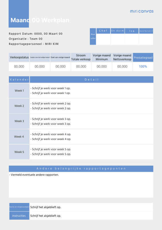 Sjabloon voor eenvoudig blauw en grijs ondernemingsplan - 미리캔버스